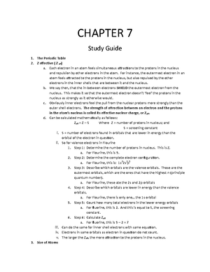 Study Guide Chapter 8 - CHAPTER 8 Study Guide 1. Chemical Bonding a ...