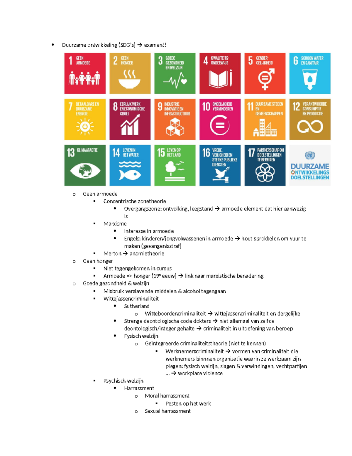 SDGs - duurzame ontwikkeling les - Duurzame ontwikkeling (SDG’s) examen ...