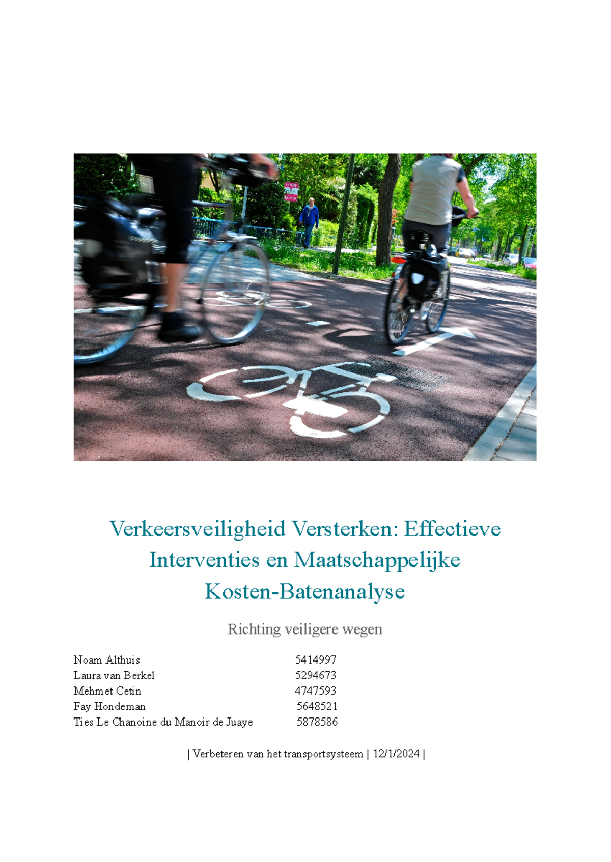 MKBA - Voorbeeld van een MKBA eindverslag - Verkeersveiligheid ...