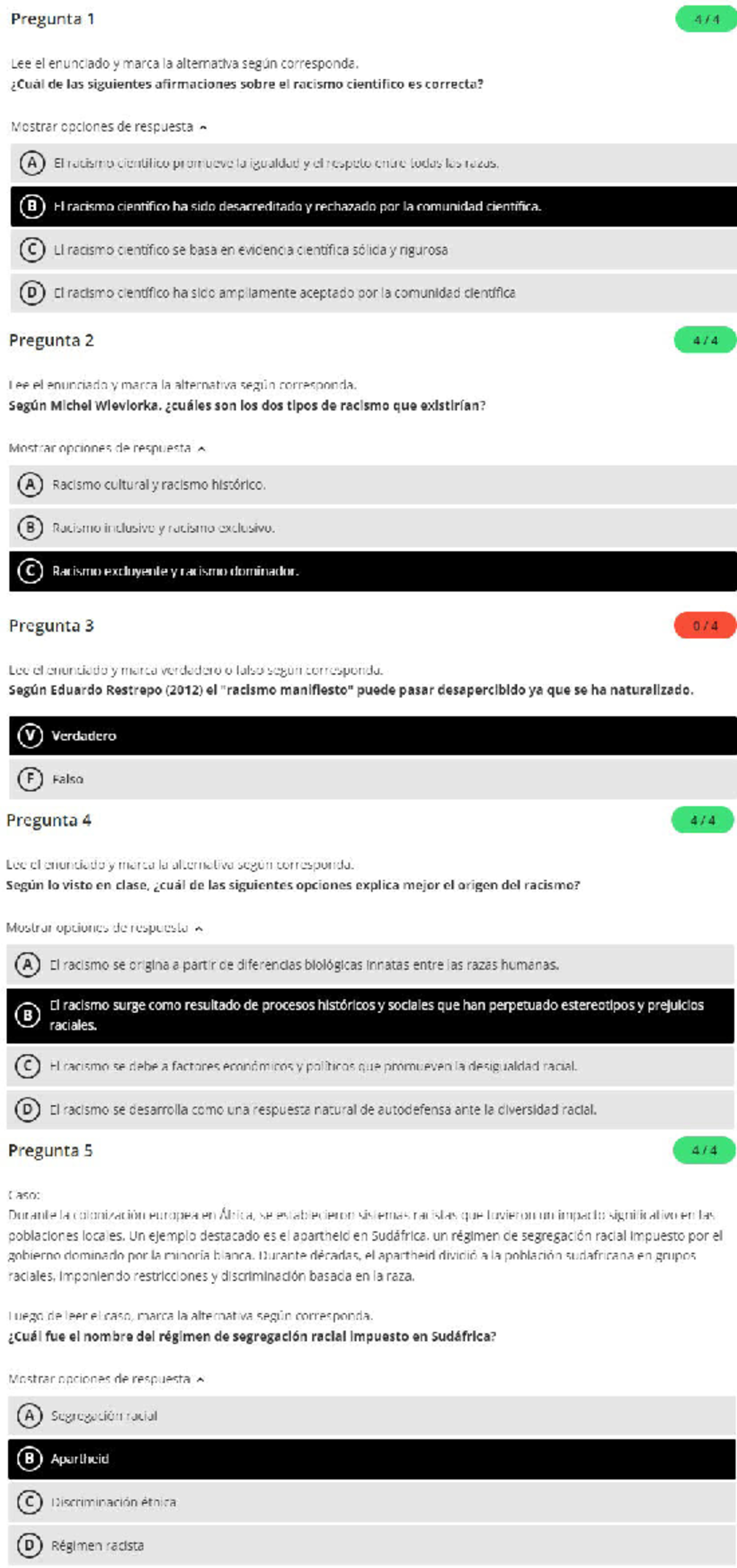 Cuestionario 4 - ciudadanía global - Studocu
