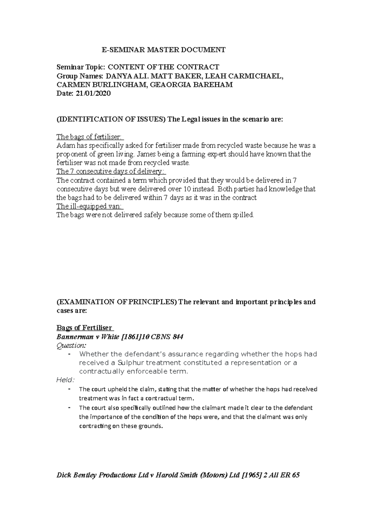 E-Seminar Master Document 2019 2020 - E-SEMINAR MASTER DOCUMENT Seminar ...