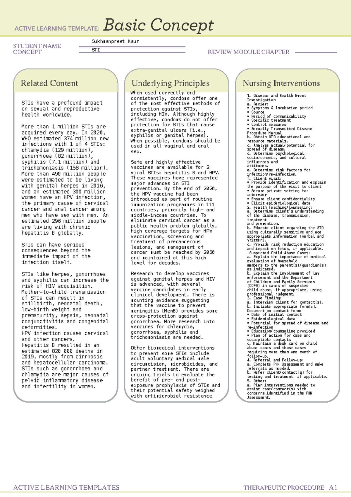 Basic Concept form (1) copy 4 - VN 304 - STUDENT NAME CONCEPT REVIEW MODULE CHAPTER Related ...
