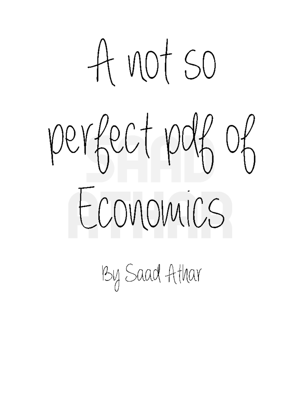A not so perfect pdf of Economics - A not so perfect pdf of Economics ...