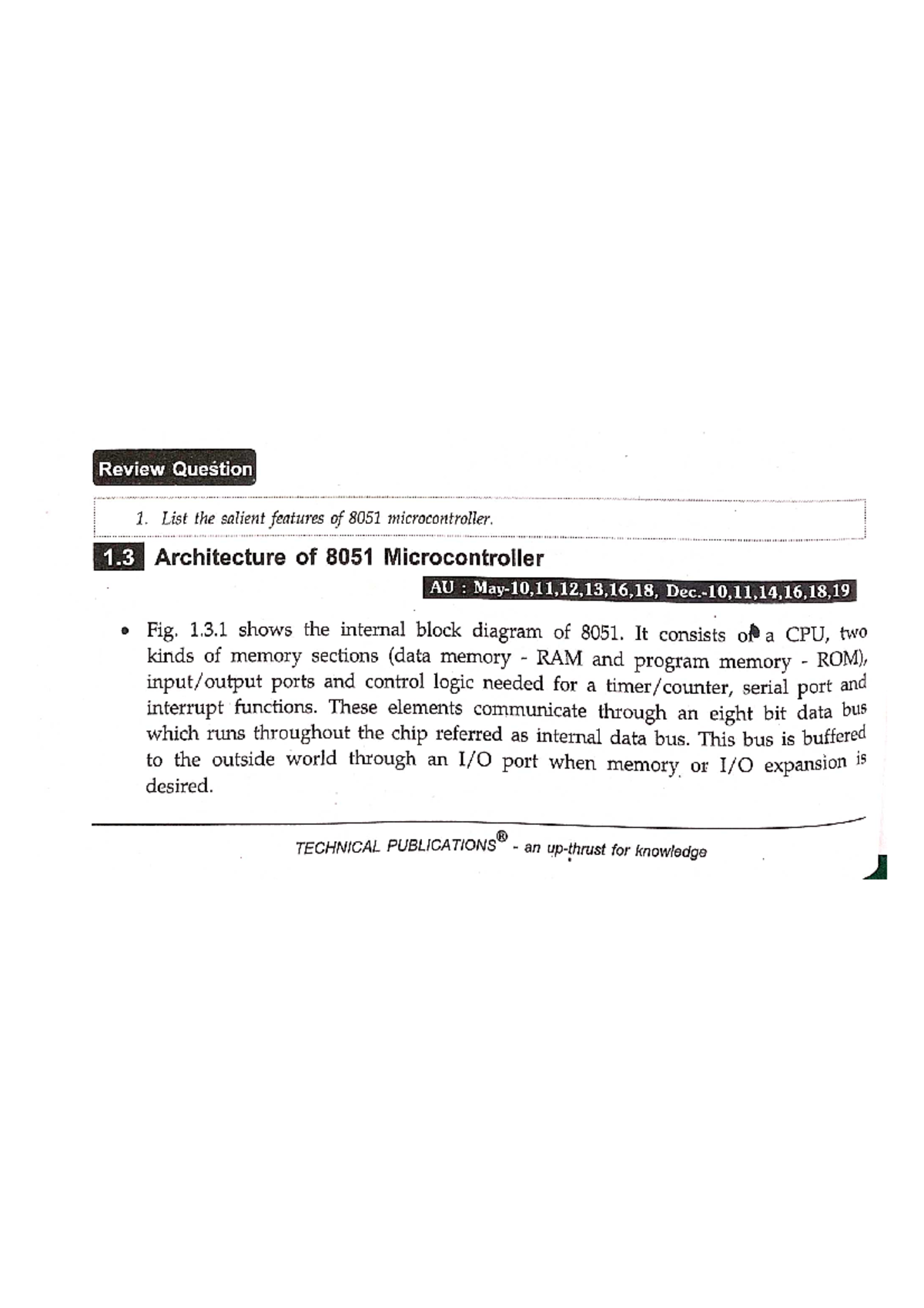 Architecture of 8051 micro controller - computer science and ...