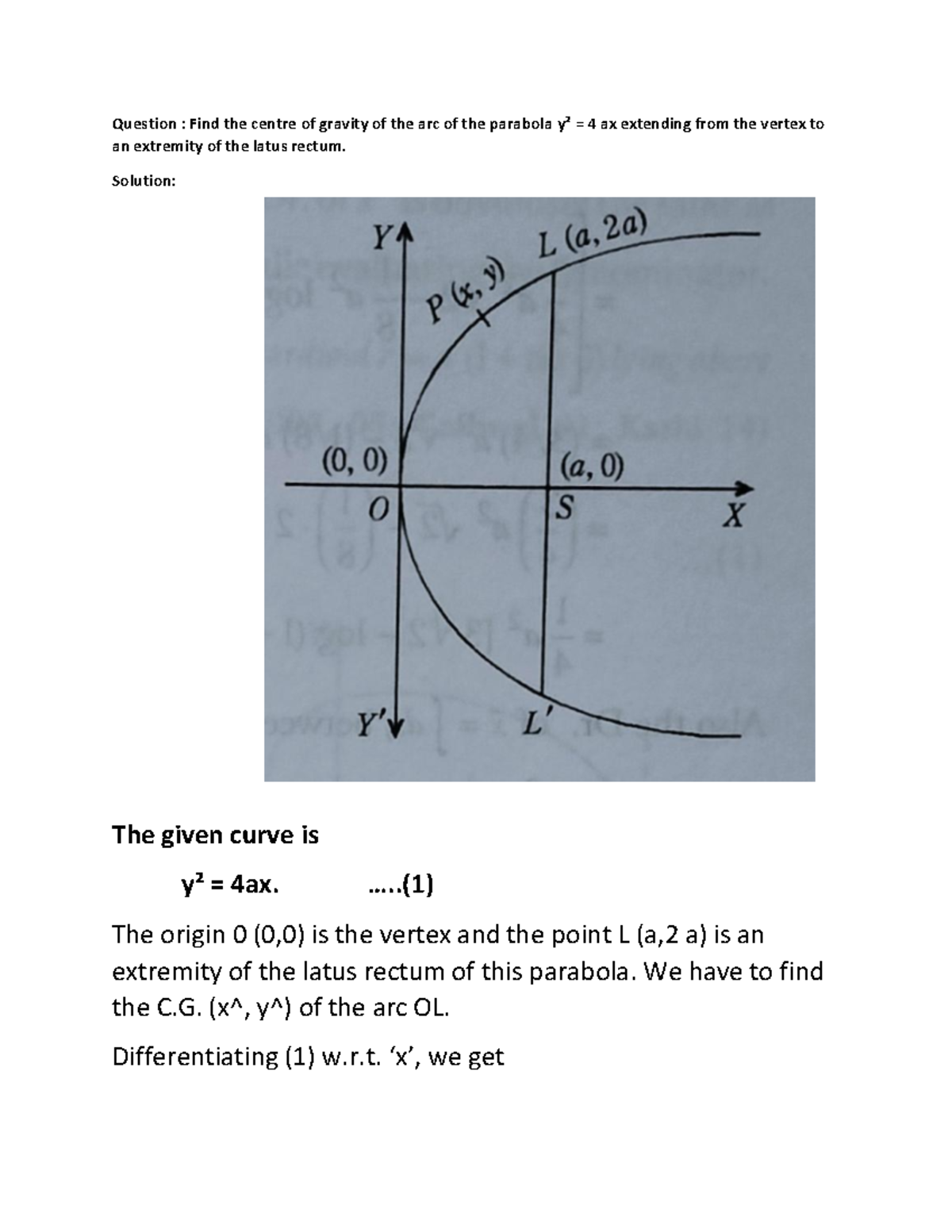C.O.G question - Queries solved - Question : Find the centre of gravity ...