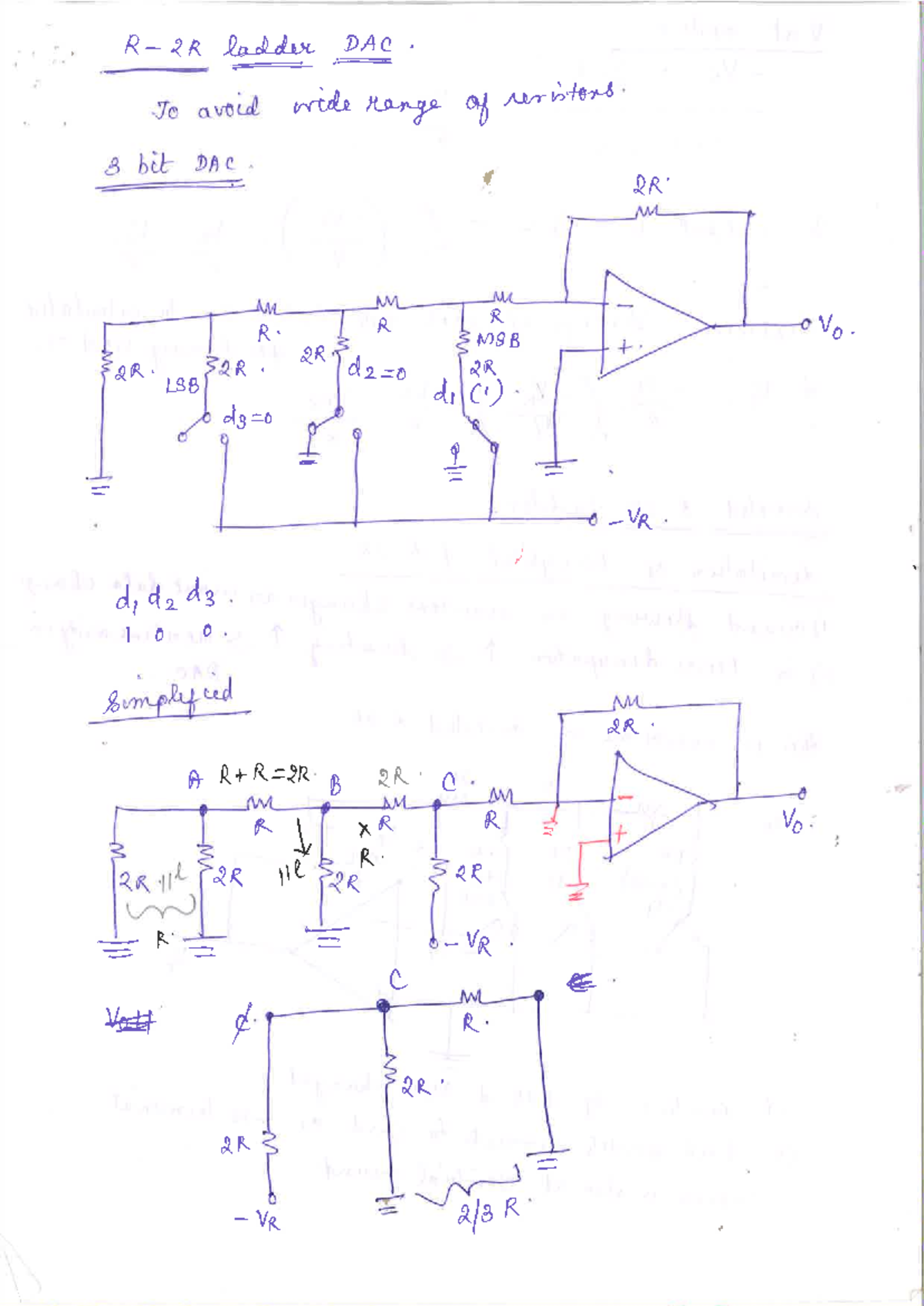 DAC R - 2R and Inverted R - 2R notes - analog and digital electronics ...