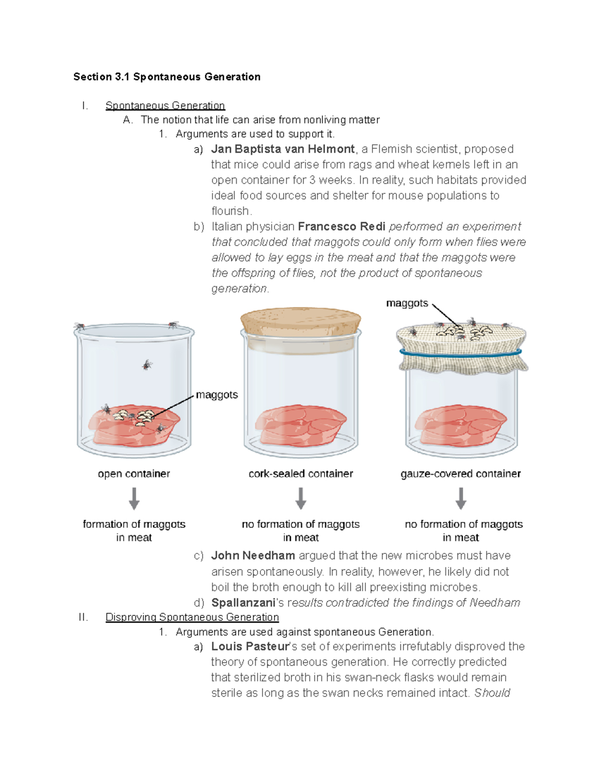 Microbiology Exam study guide Exams 1-3 Herrick - Section 3 Spontaneous ...