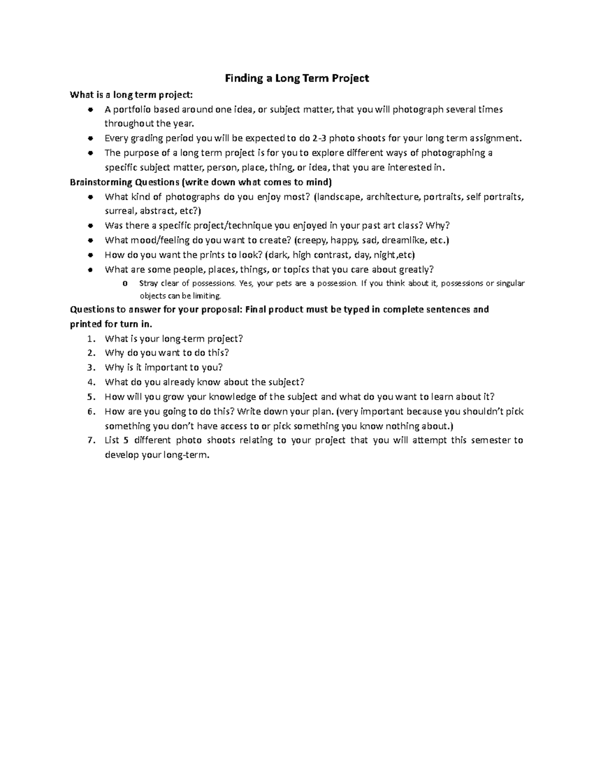 Finding+a+Long+Term+Project+Student+Copy - Finding a Long Term Project ...