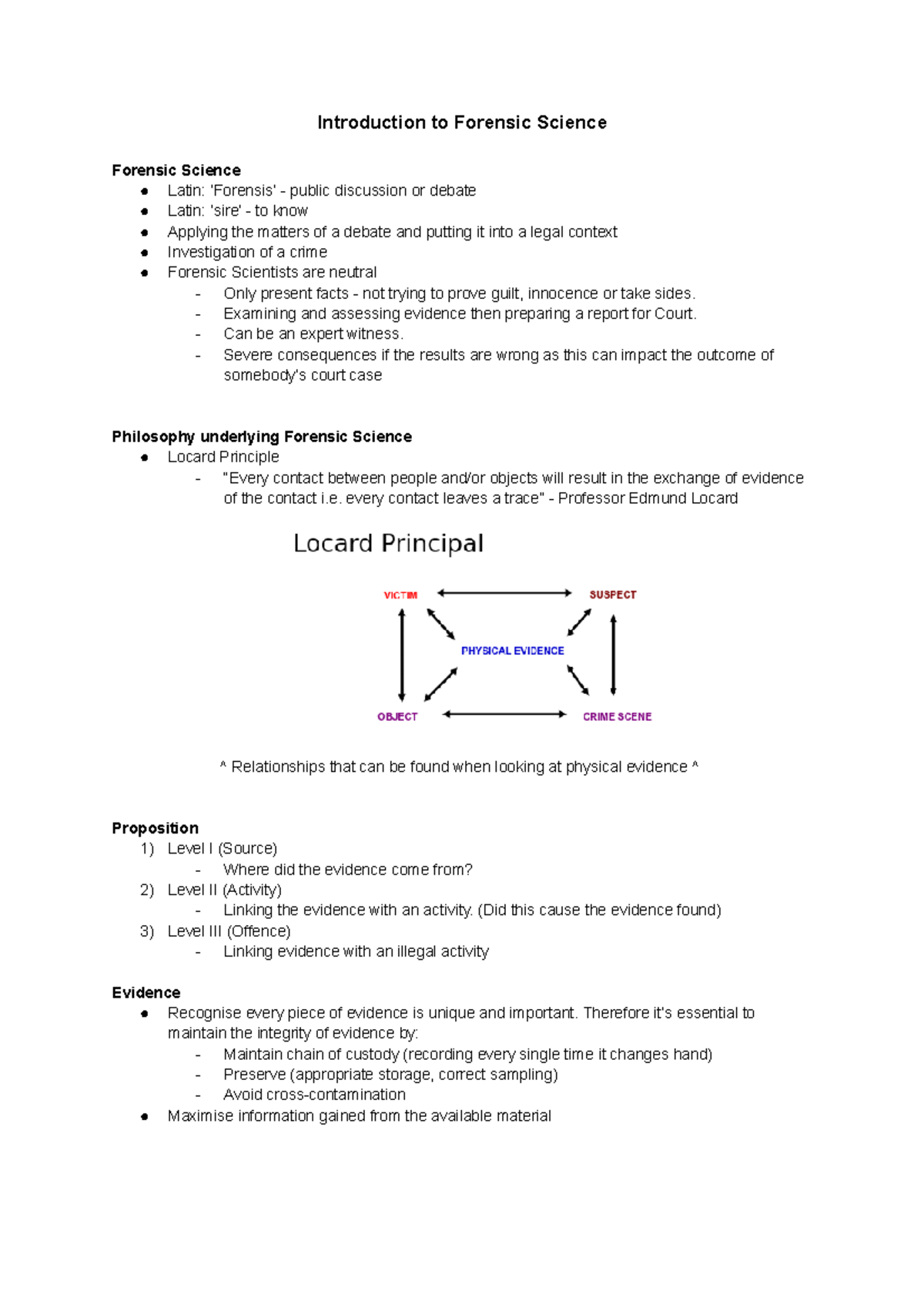 Forensic Science- history and basics with Locard principles. evidence ...