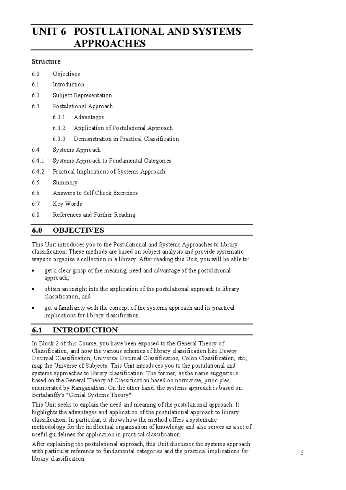 Block-3 BLIS-03 Unit-6 - Postulational and Systems Approaches UNIT 6 ...