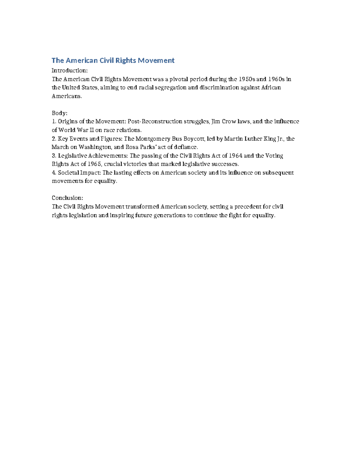 The American Civil Rights Movement - The American Civil Rights Movement ...