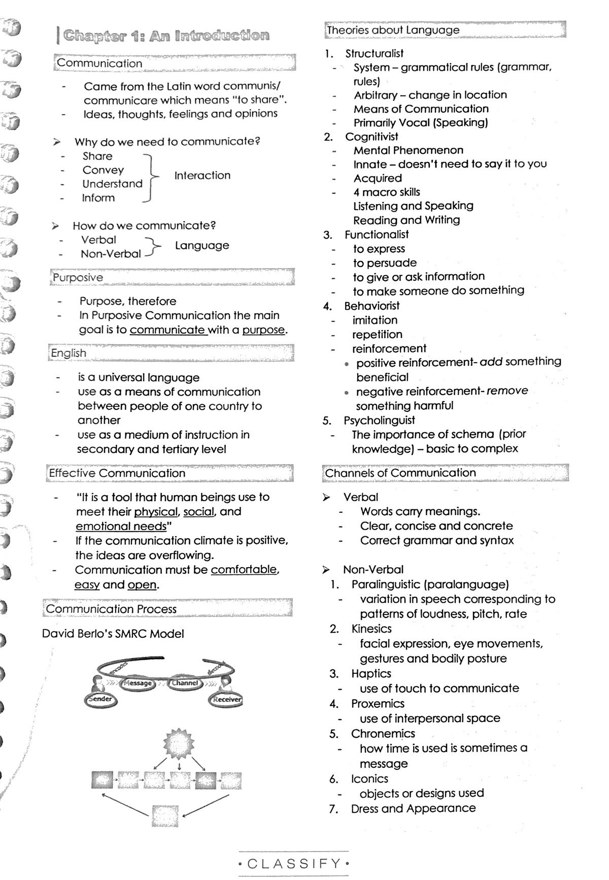 Theories of Language and - I Chapter 1: An Introduction Theories about ...