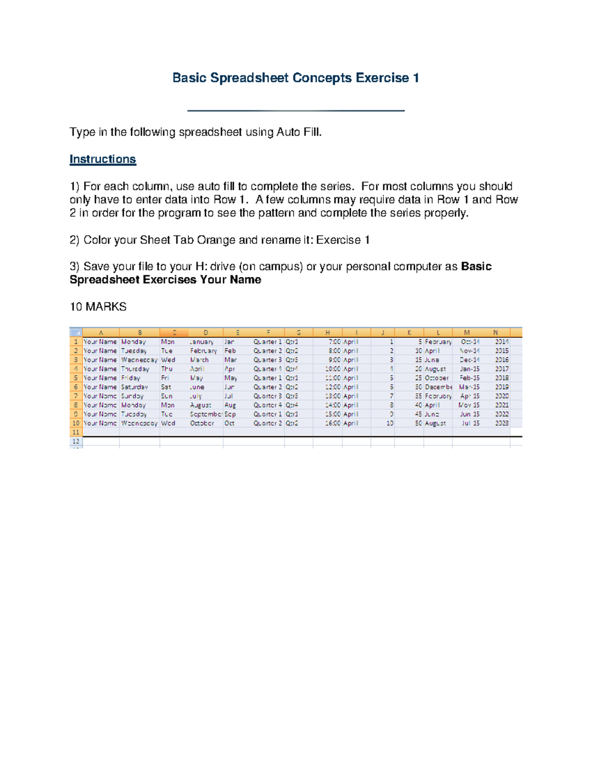 Basic Spreadsheet Concepts Ex Pack 2020-2 - Basic Spreadsheet Concepts ...