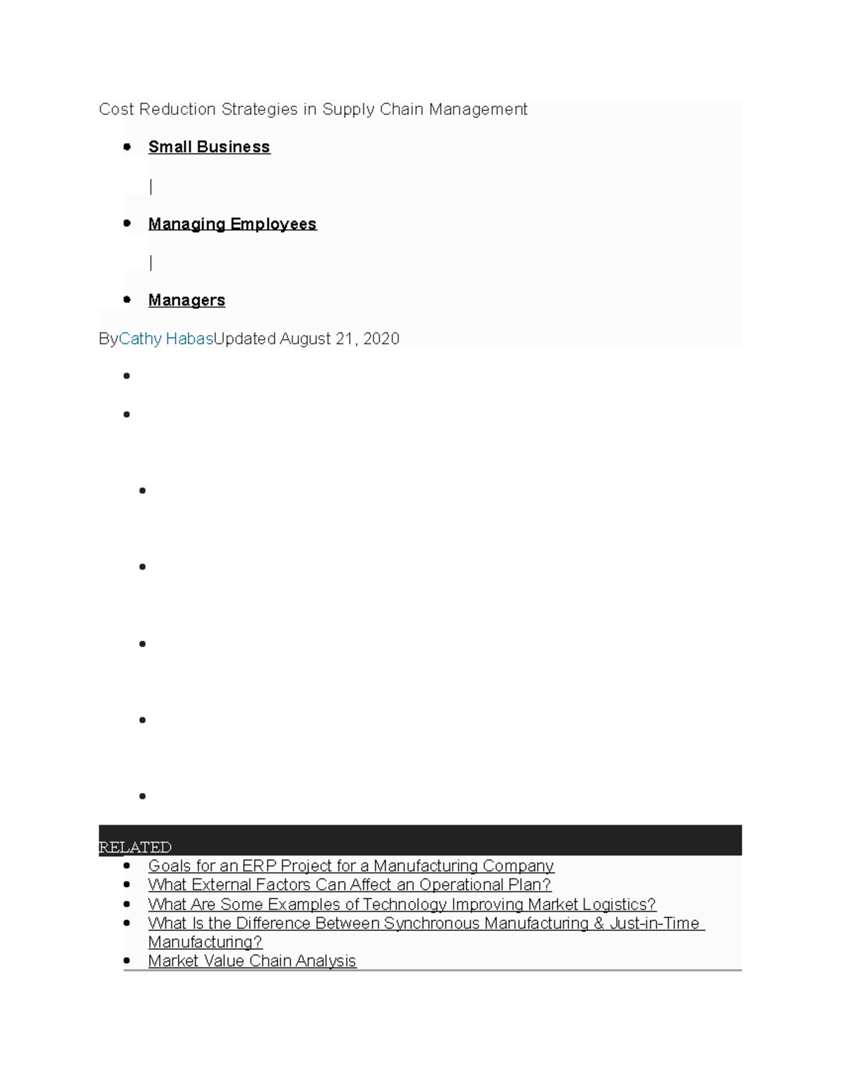 Cost Reduction Strategies in Supply Chain Management - However ...
