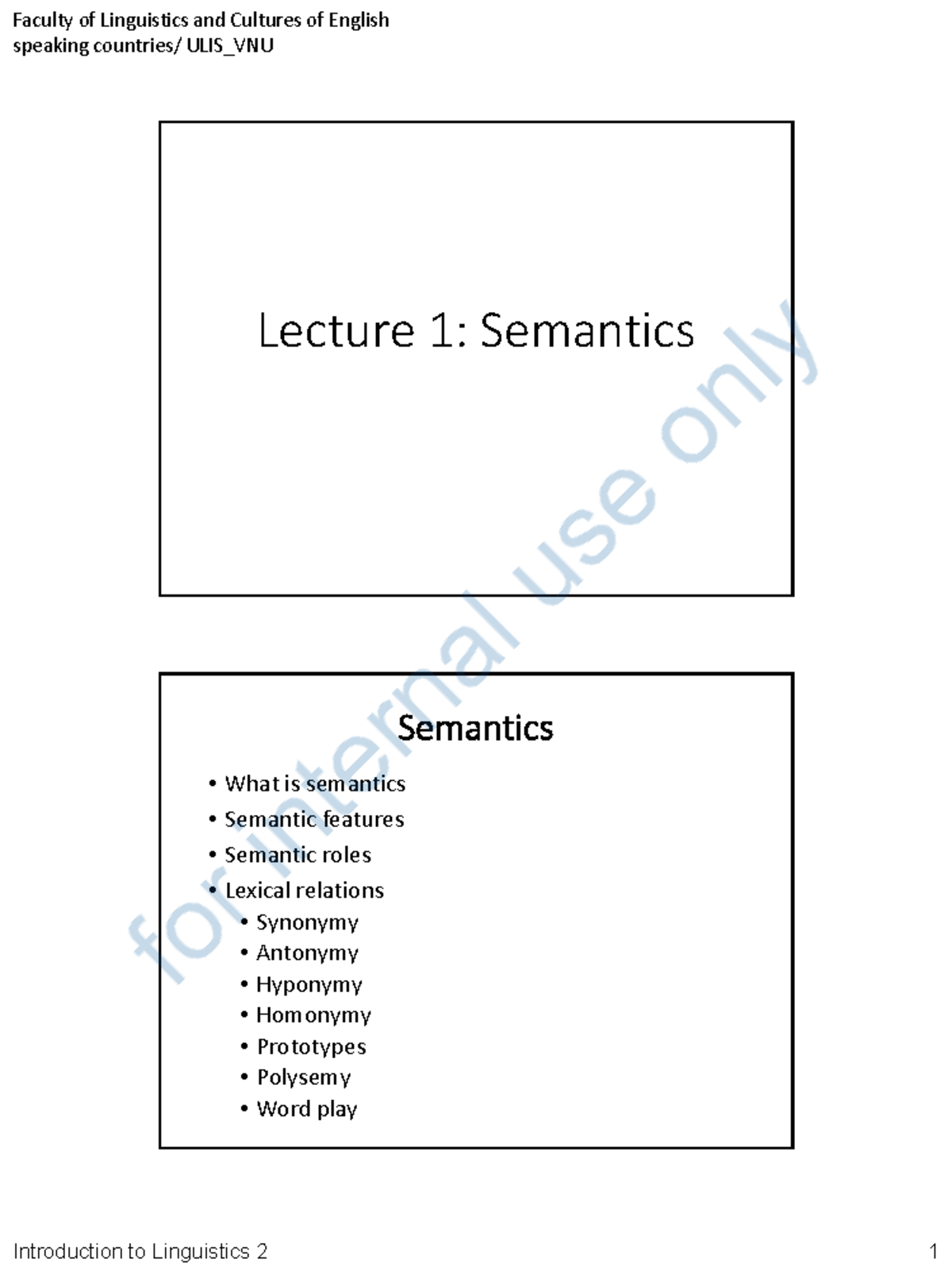 Lecture 1 Semantics - Theory translation Theory translation Theory ...