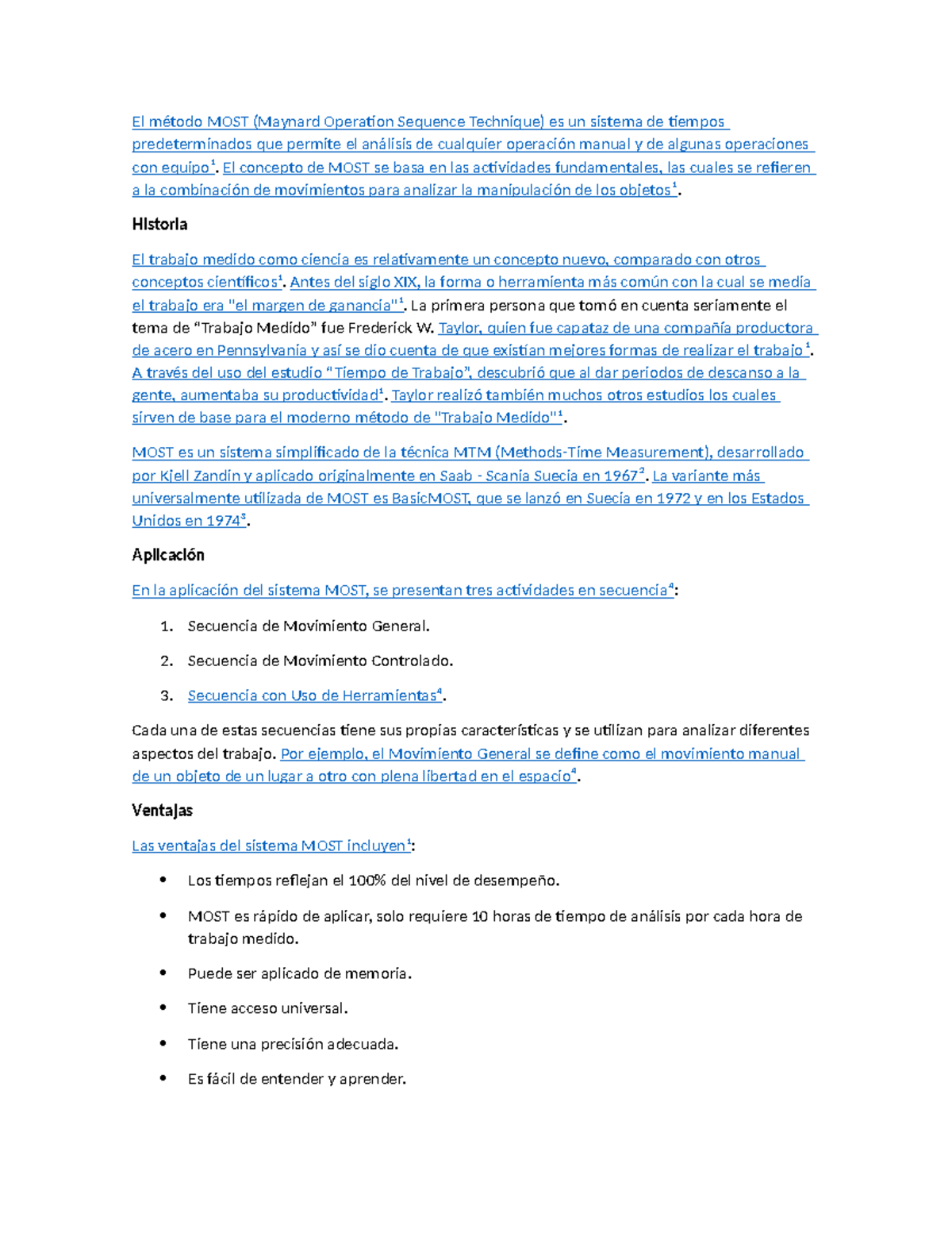 El método MOST - MOST - El método MOST (Maynard Operation Sequence ...