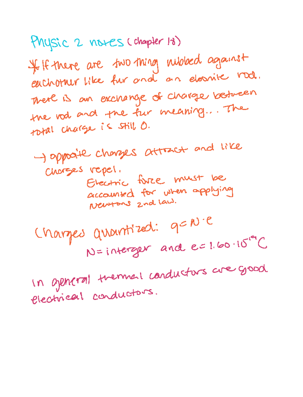 chapter 3 physics 2 notes - Physic 2 notes chapter 18 If there are two ...