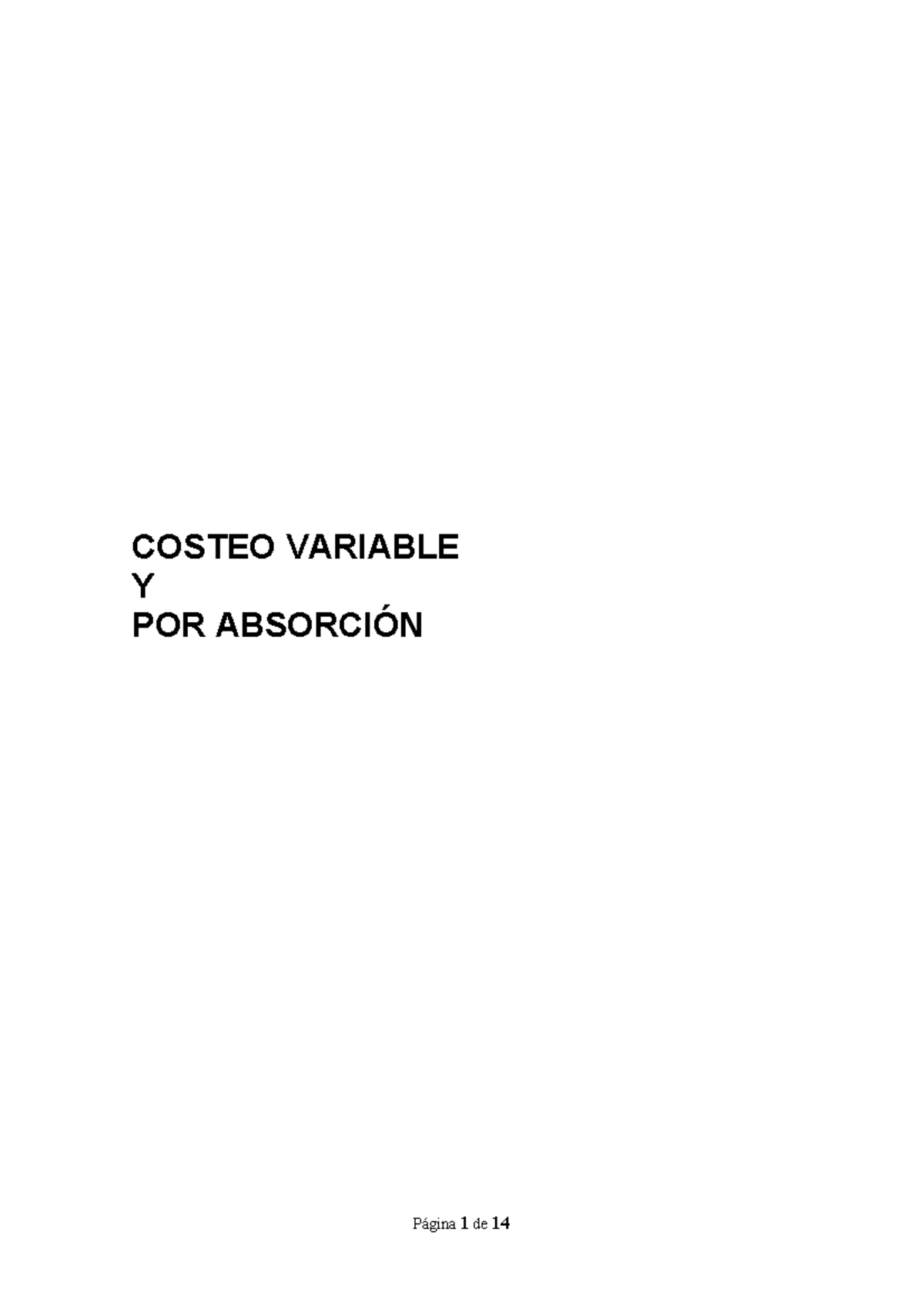 Costeo Variable 1 a 6 - costos - COSTEO VARIABLE Y POR ABSORCIÓN ...