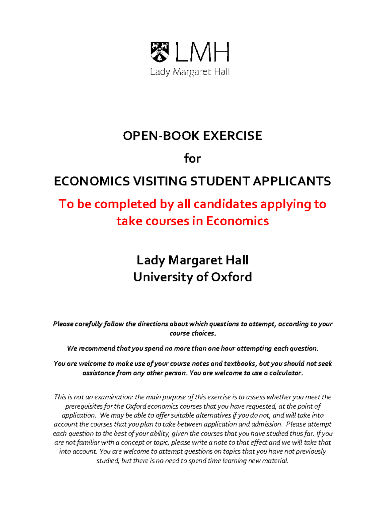 2021 Economics Exercise - OPEN-BOOK EXERCISE for ECONOMICS VISITING ...