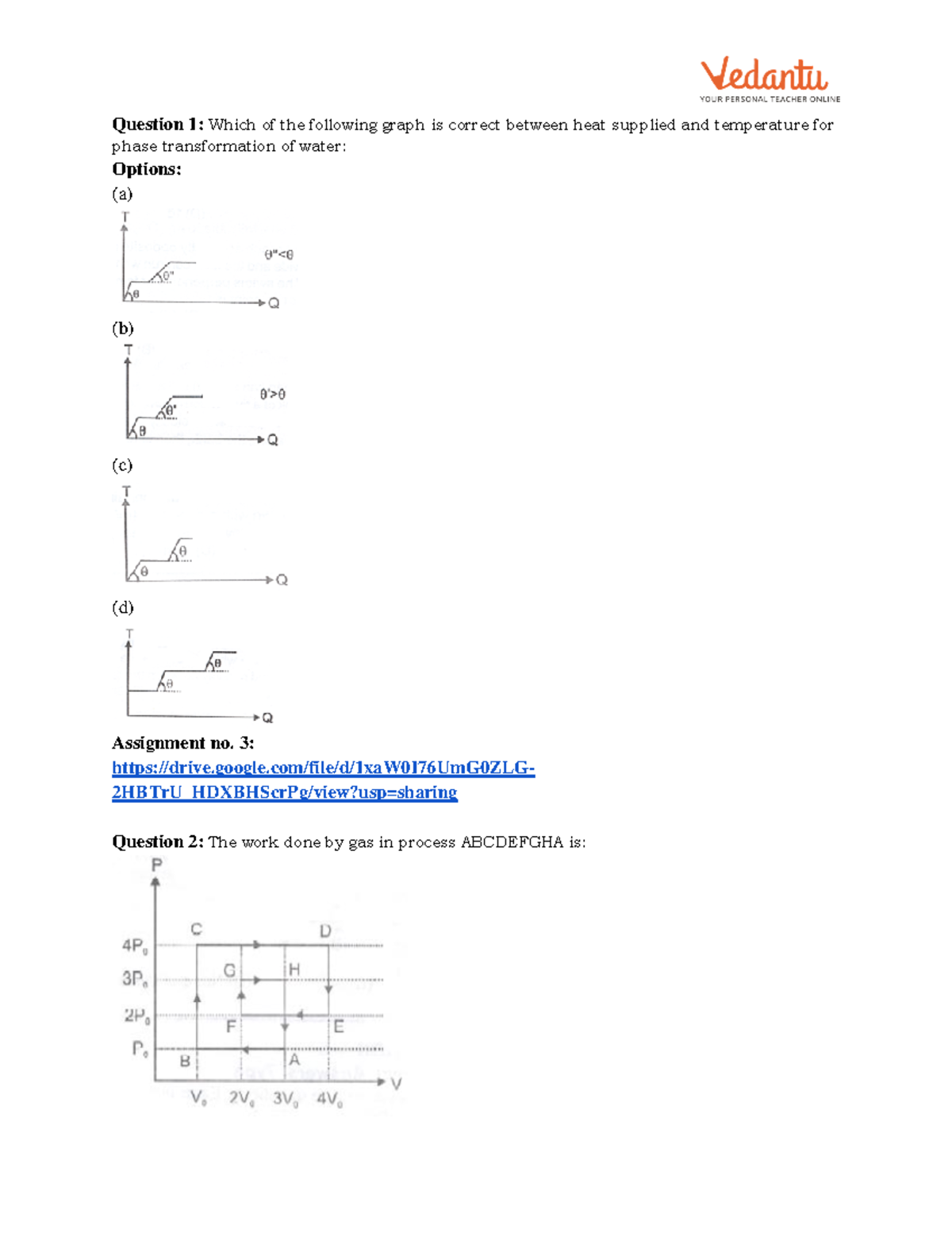 Thermal Expansion, Calorimetry & KTG - Question file - Question 1 ...
