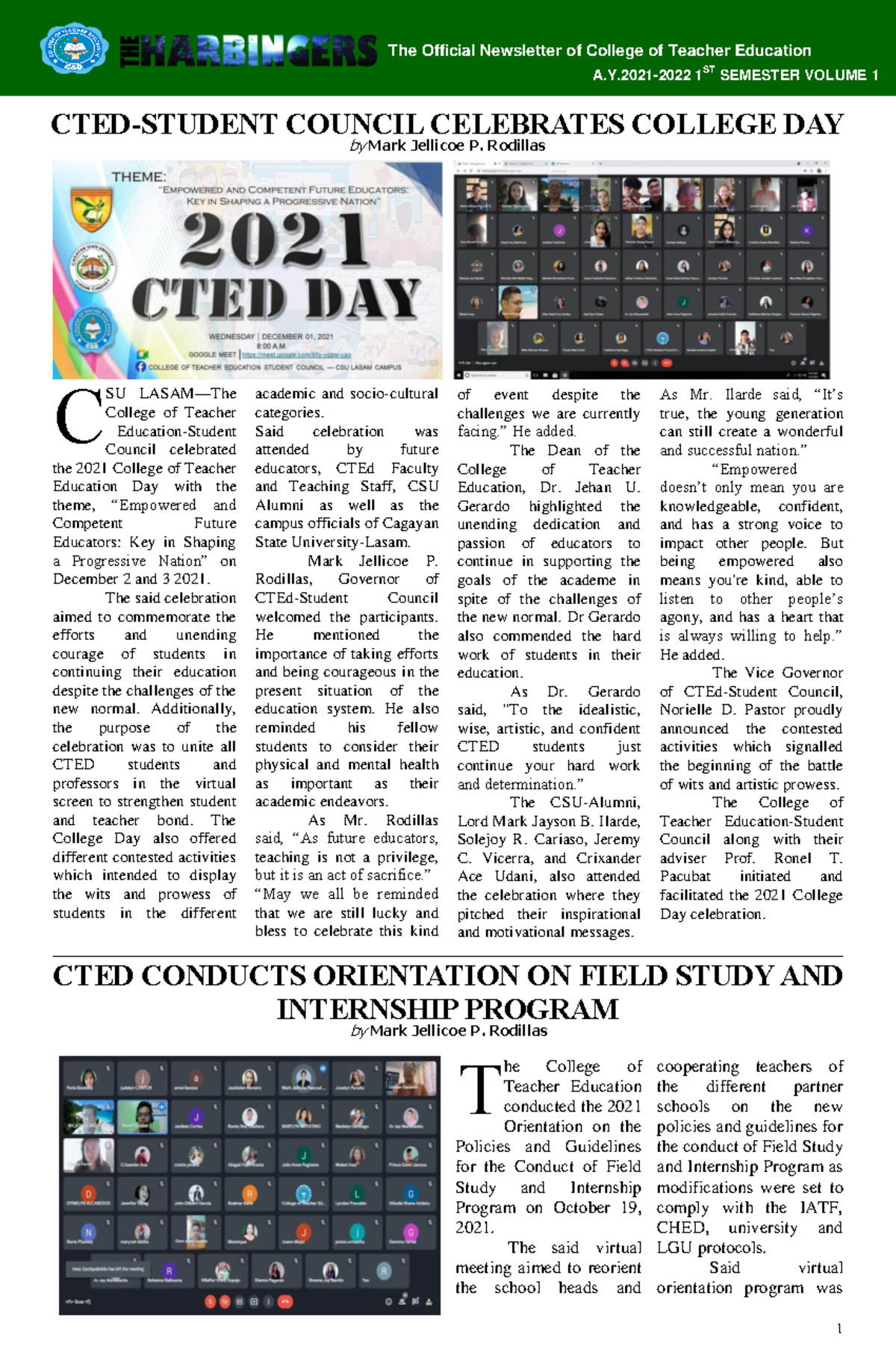 CTED Publication Newsletter Final Layout - The Official Newsletter of ...