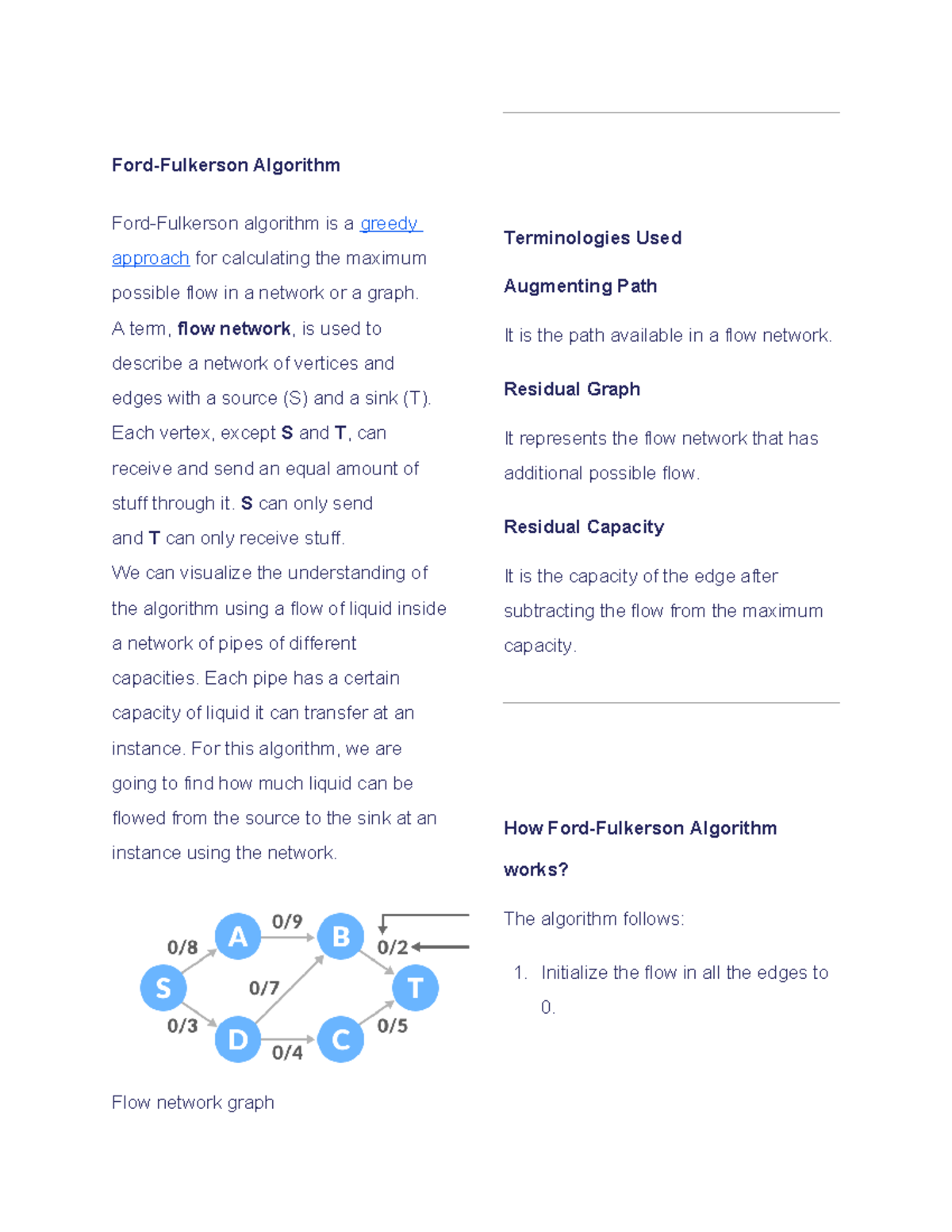 Ford Fulkerson - Summary John Ford - Ford-Fulkerson Algorithm Ford ...