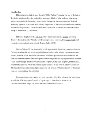 Biology Lab Report- Experiment 3 - LABORATORY REPORT SUBMISSION ...