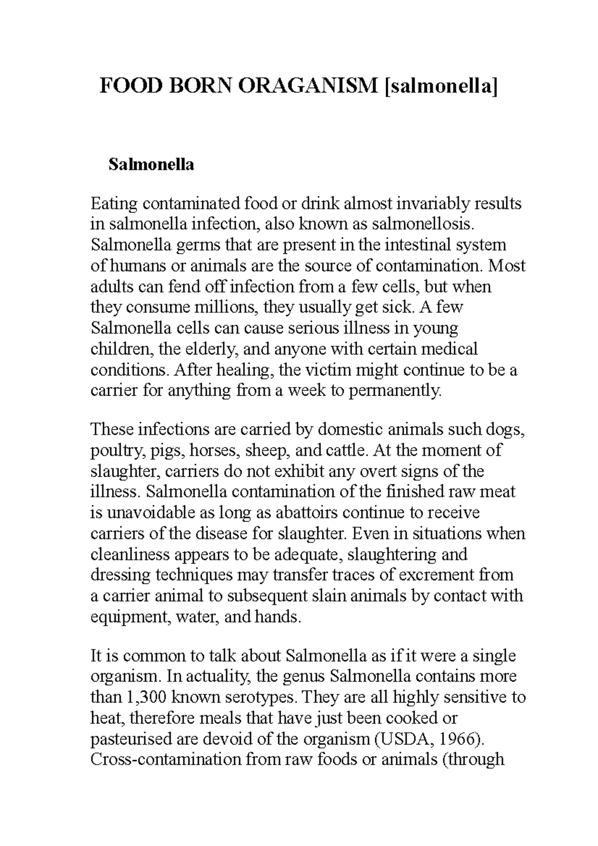 FOOD BORN Oraganism salmonella - FOOD BORN ORAGANISM [salmonella ...