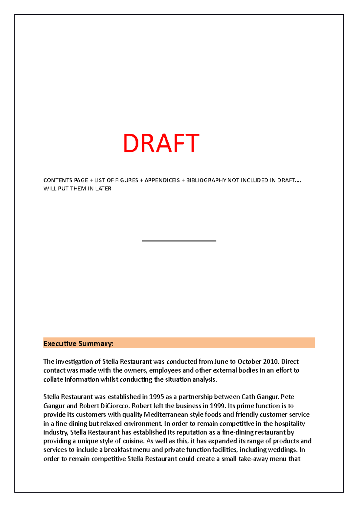 Situation Analysis Draft 2 - [Type text] [Type text] [Type text] DRAFT ...