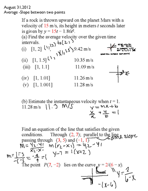Calc 1 - 1.2 Defining Limits and Using Limit Notation - MATH 151 - Studocu