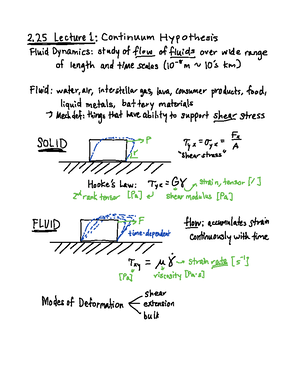 2.25 (Advanced Fluids Mechanics) Lecture 2 - 2 25 Lecture 2 Eulerean ...