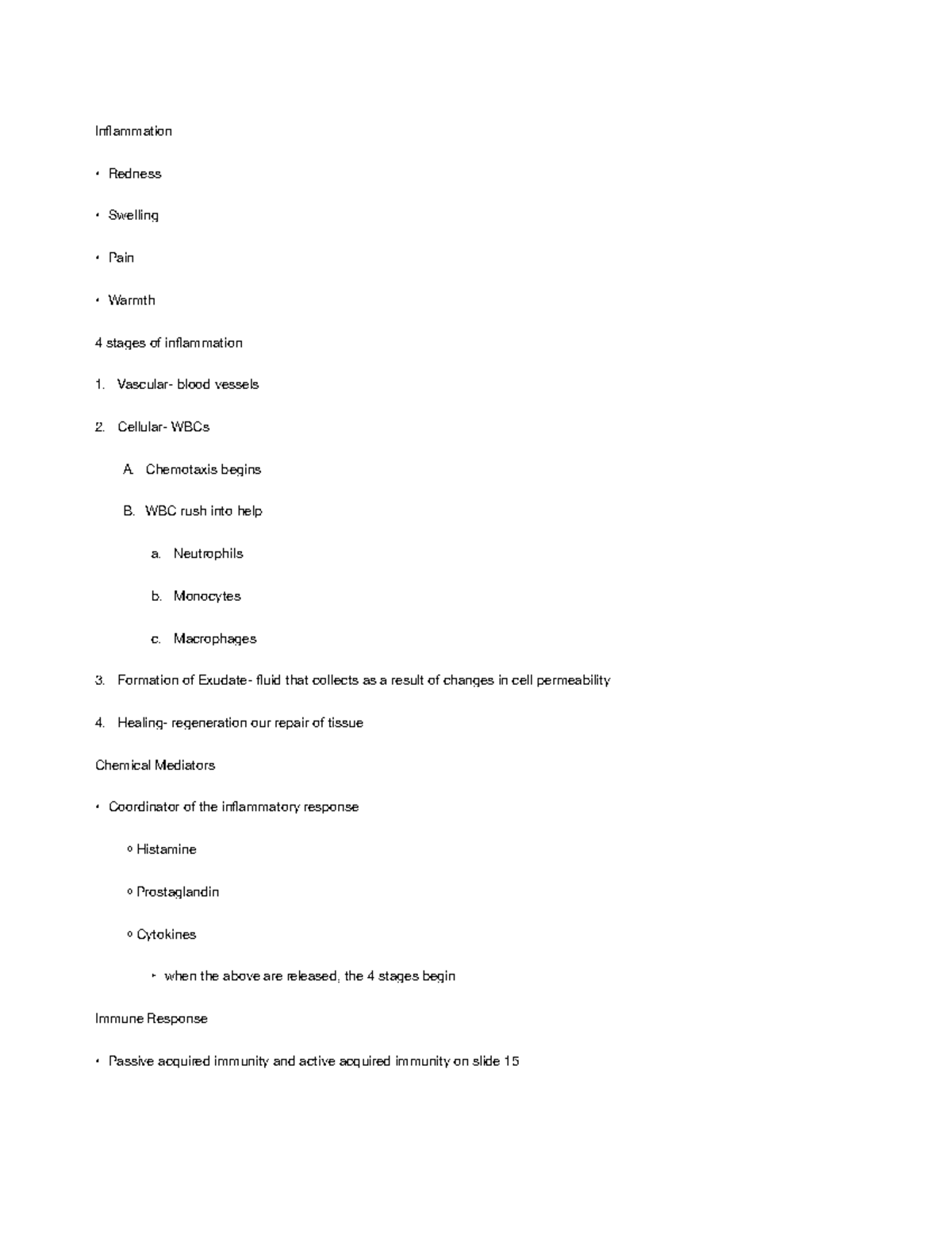 Inflammation of Immune Response Lecture - Inflammation Redness Swelling ...