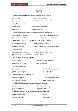 Inflammation MCQ - MCQ OF General pathology course - General Pathology ...