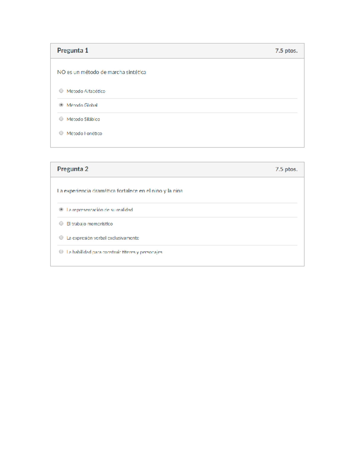 Parcial 1 lecto escritura - Lecto - Escritura - Nota 75 de - Studocu