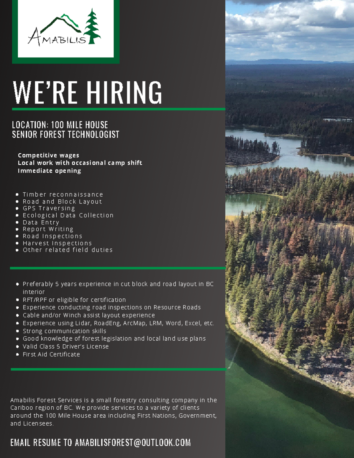 Forestry Jobs Amabilis Forest Services Senior Forest Technologist 15 ...