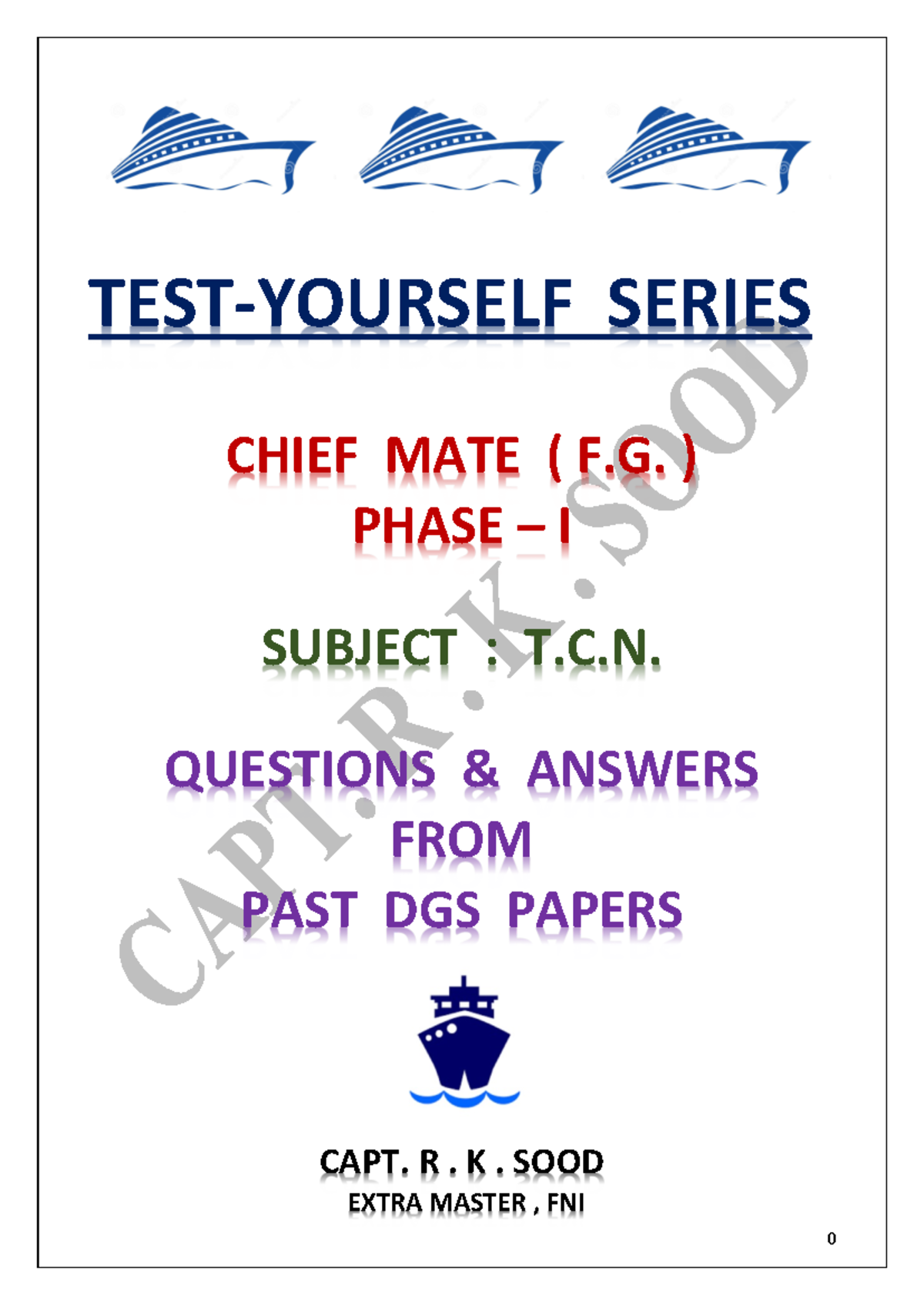 Ph-1 TCN DGS Qs Solved 2nd May'24 - TEST-YOURSELF SERIES CHIEF MATE ( F ...