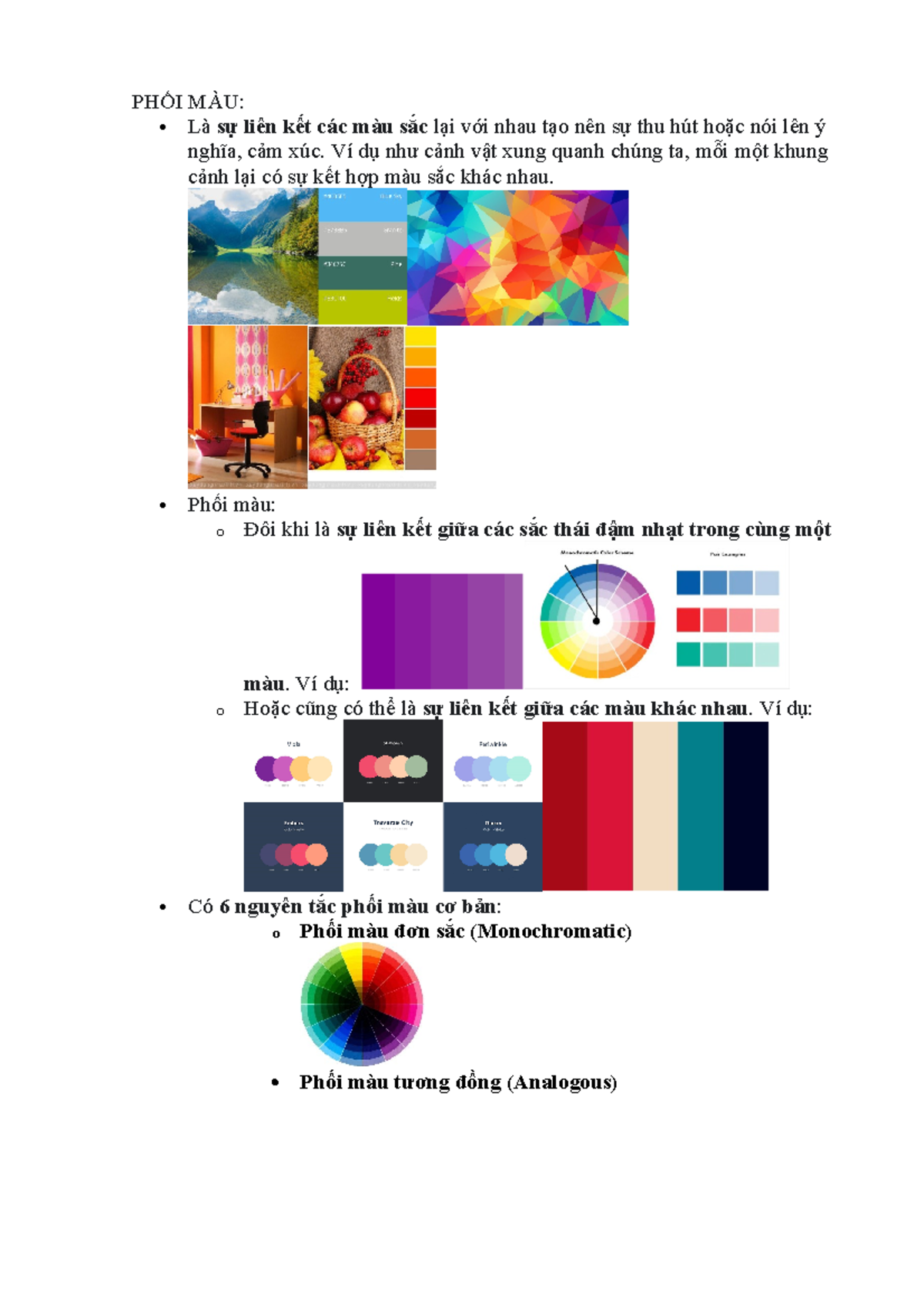 PHỐI MÀU - ffffffffffffff - PHỐI MÀU: Là sự liên kết các màu sắc lại ...