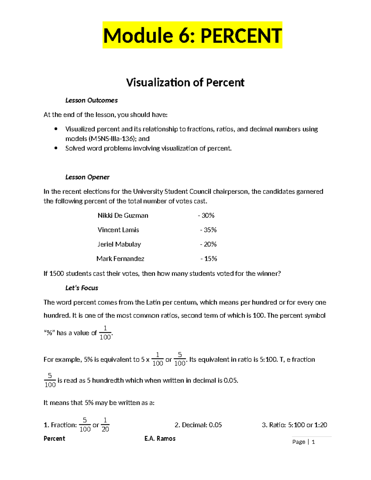 Module 6 Teaching Mathematics in the Intermediate Grades ...