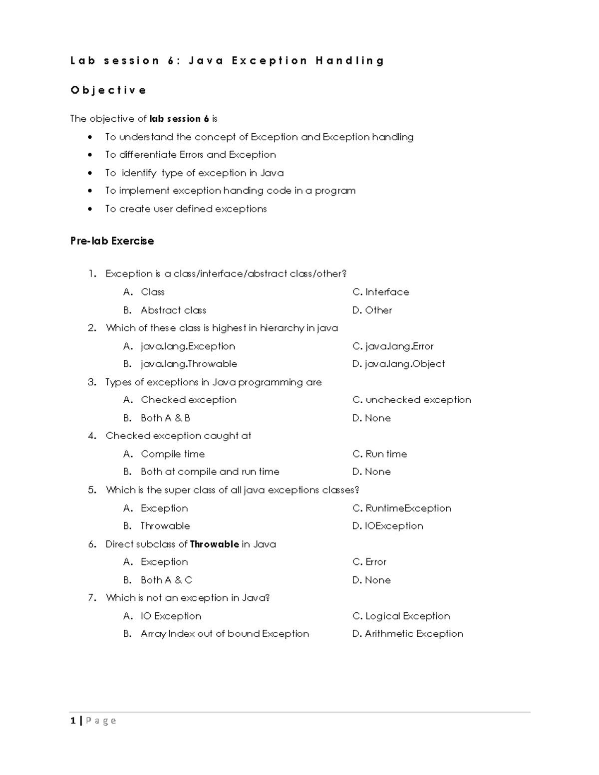 OOP Lab session 6 - Distributed System Programming - L a b s e s s i o ...