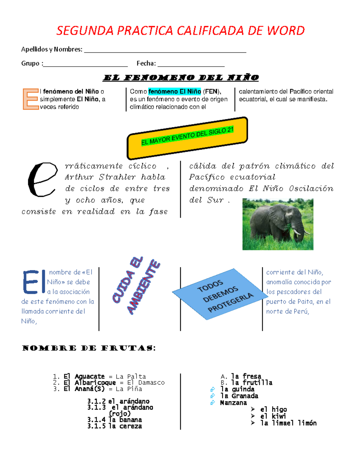 Segunda Practica Calificada DE WORD - SEGUNDA PRACTICA CALIFICADA DE ...