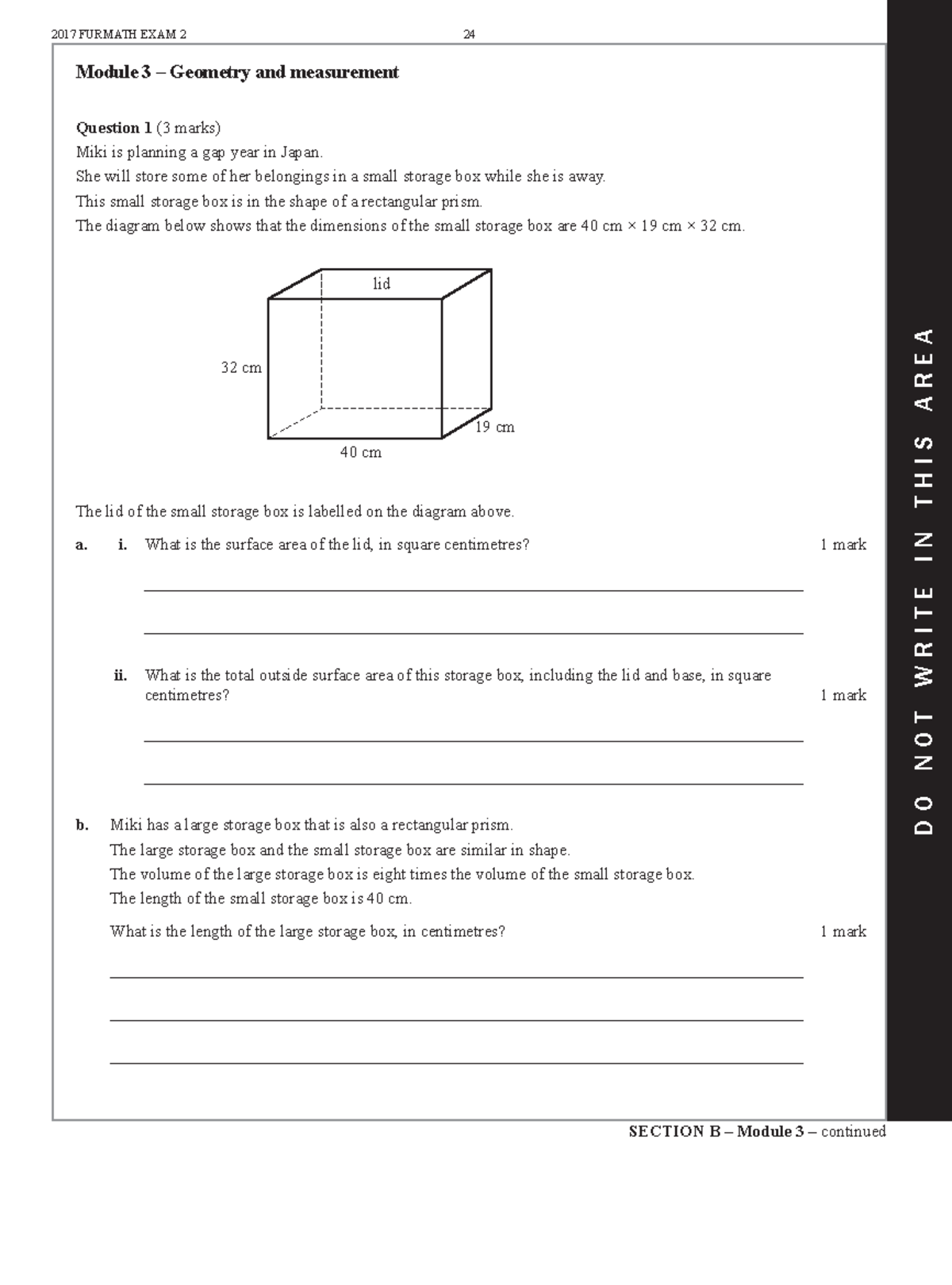 2017 Further Mathematics Written examination 22 - d o n o t w r i t e i ...
