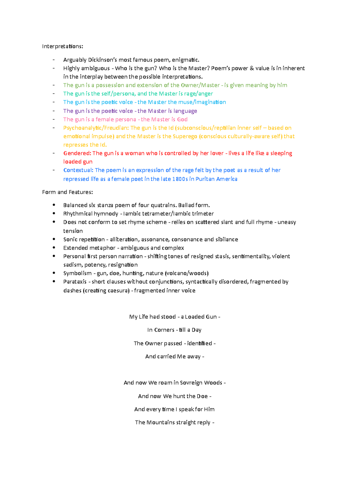 My Life had stood - a Loaded Gun - Interpretations: Arguably Dickinson ...