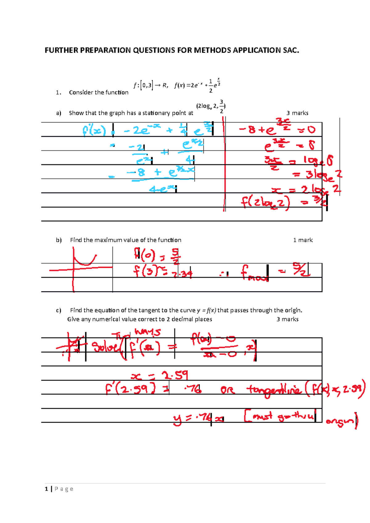 Further Preparation Questions FOR Application SAC ans - FURTHER ...