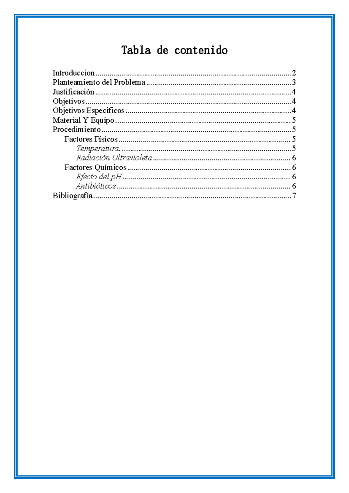 Tabla de contenido - teoria de clase - Tabla de contenido - Introduccion Planteamiento del ...