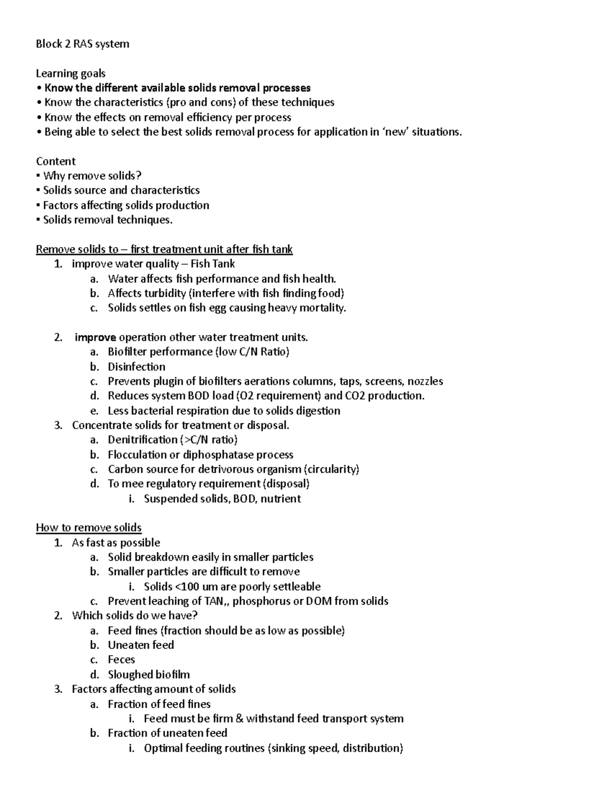 Block 2 - Block 2 RAS system Learning goals Know the different ...