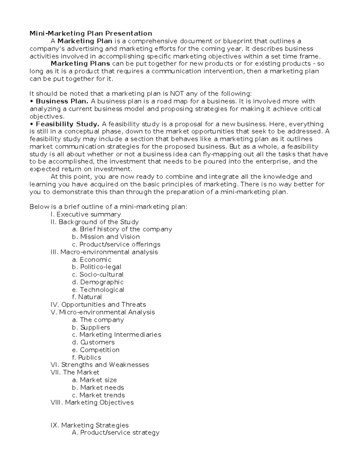 Topic 7 Marketing Plan - abmm - Mini-Marketing Plan Presentation A ...