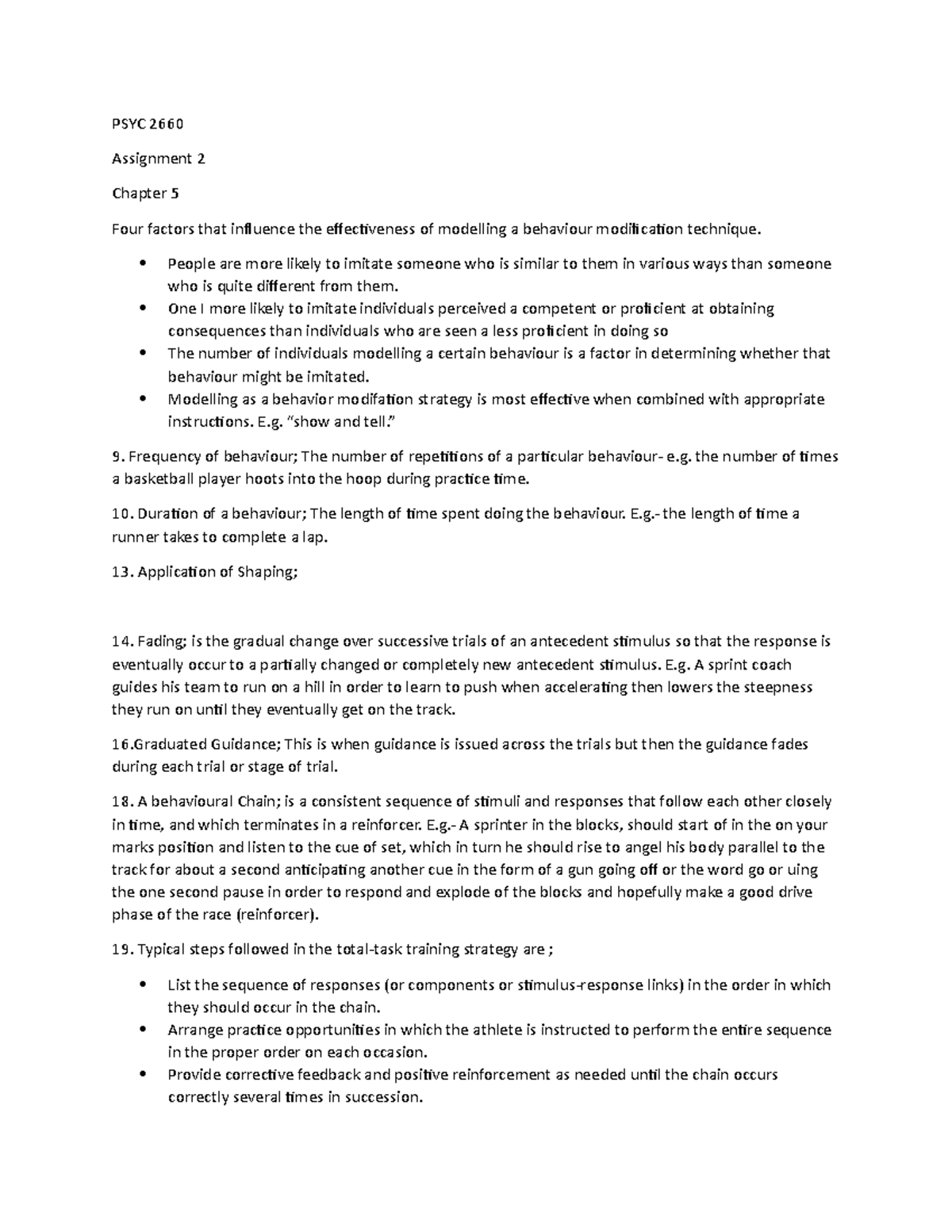 PSYC 2660 Assignment 2 - People are more likely to imitate someone who is similar to them in ...