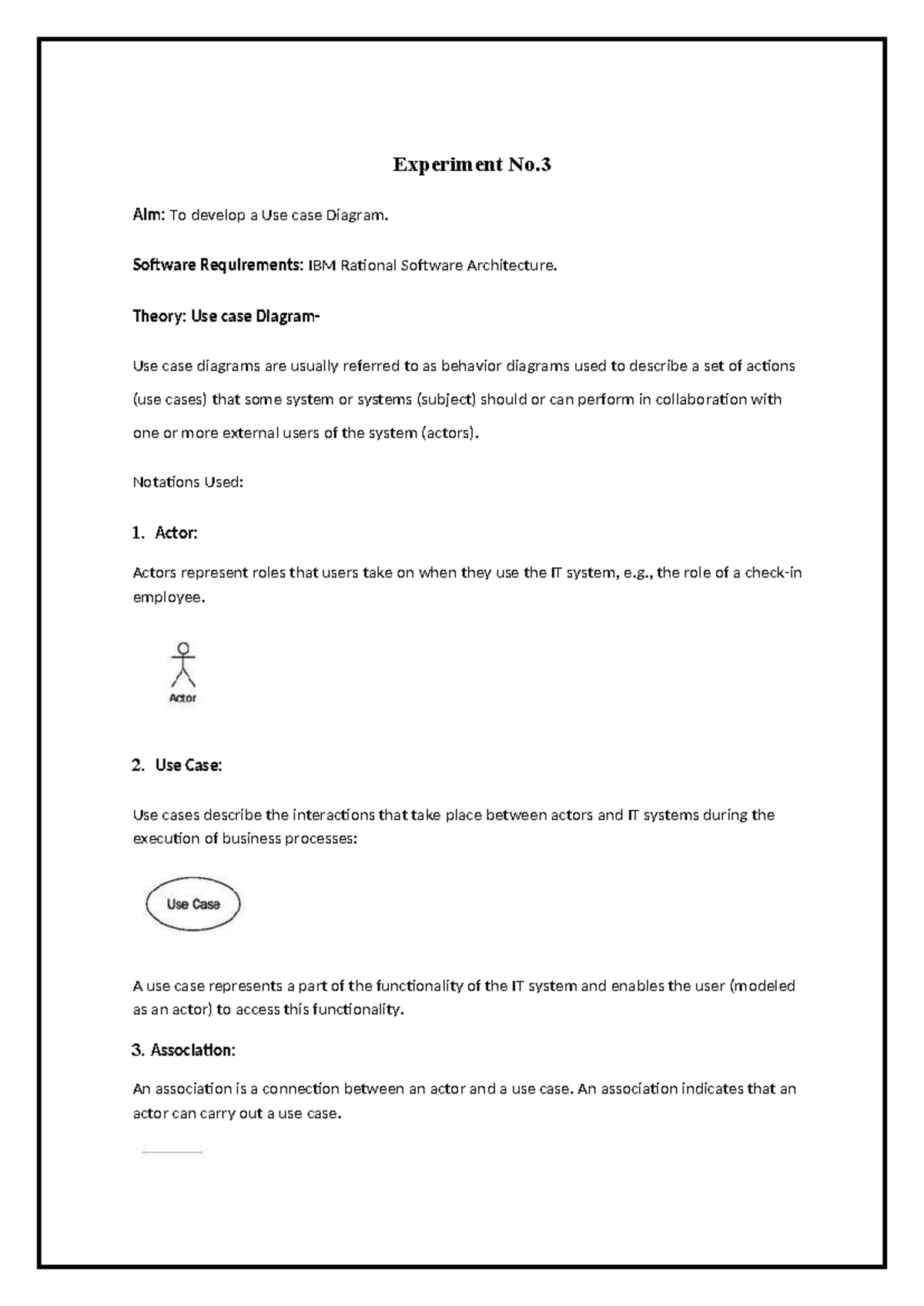 SE%20EXP%203 - use case diagram for e-learning system - Experiment No ...