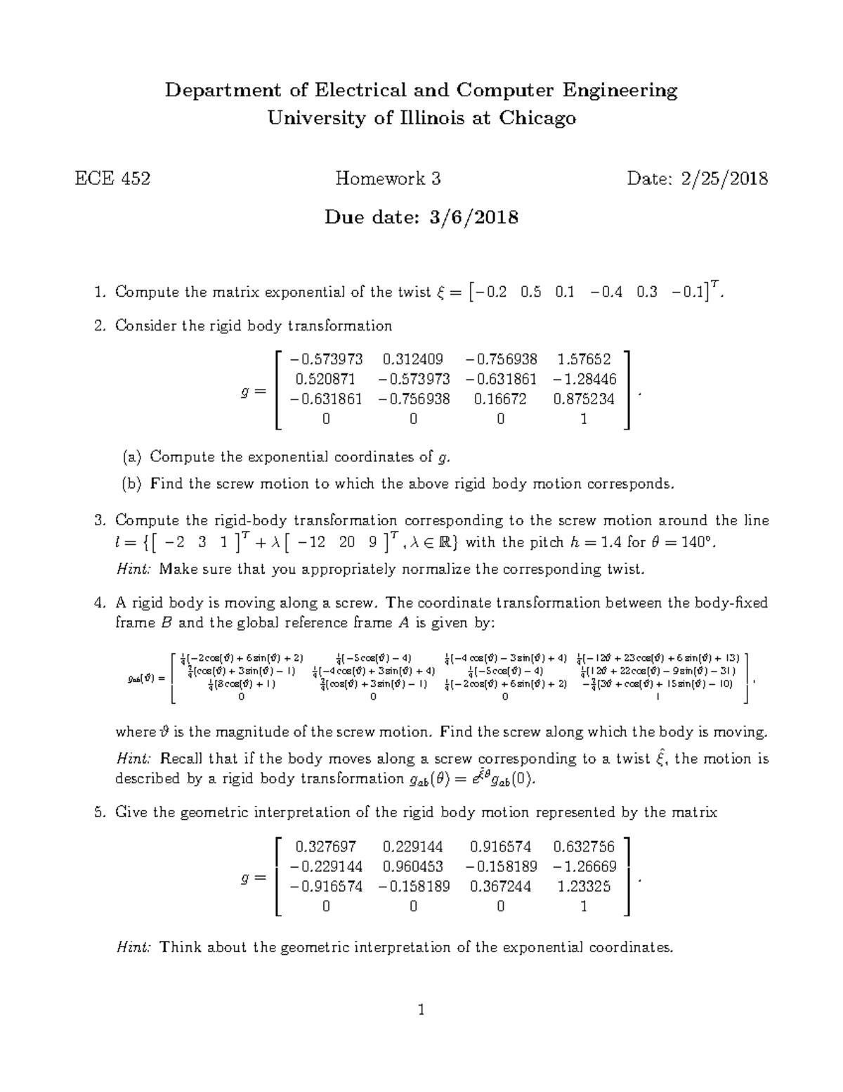 Homework 3 Q&A - Semester: Spring 2018Answers provided by professor ...