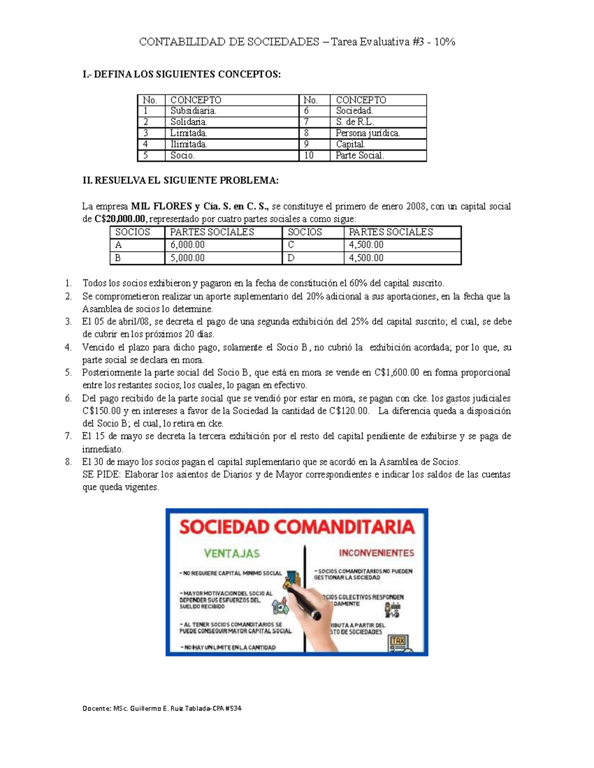 Soc-Evaluativa #3 - Material didactico 3 - CONTABILIDAD DE SOCIEDADES – Tarea Evaluativa #3 - 10 ...